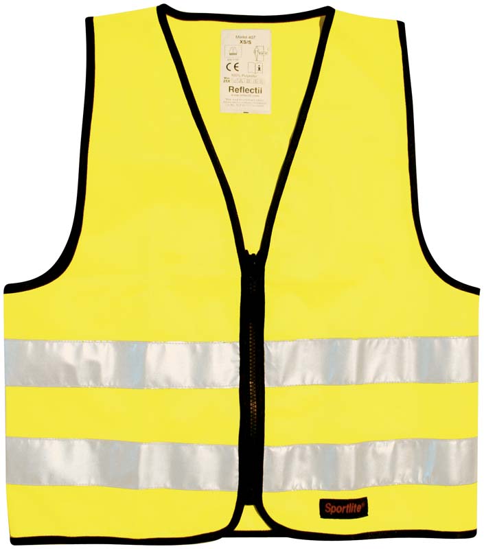 Refleksvester for barn i grønn, rosa, gul og oransje med glidelås 407 ...