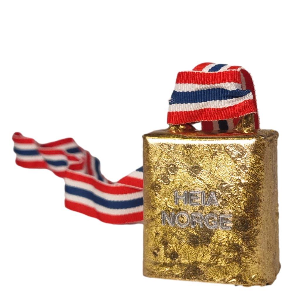 Supporterbjelle HEIA NORGE med eller uten gravert logo