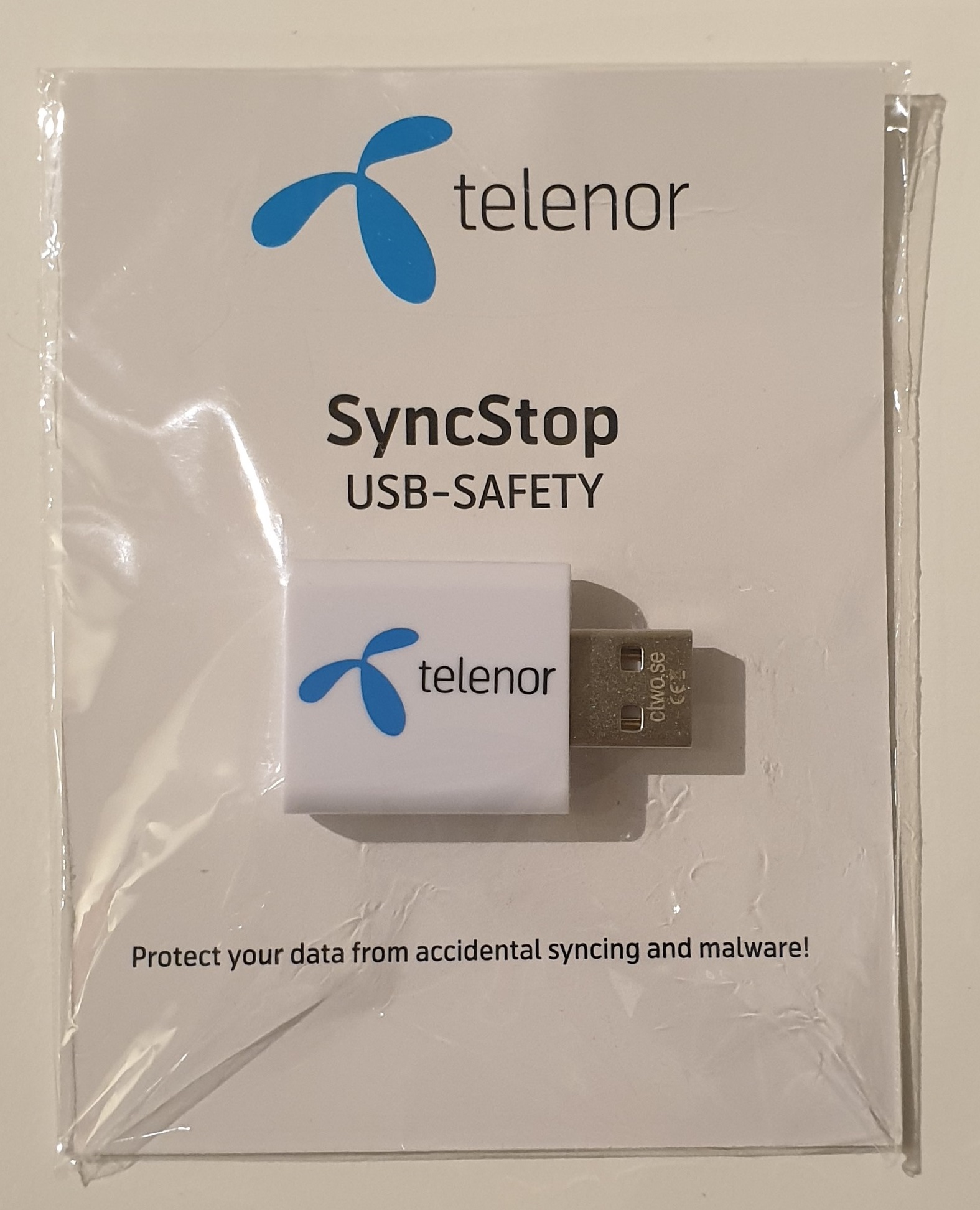 SyncStop Usb kondom med trykk av logo