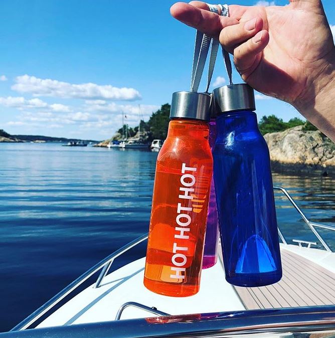 Vannflaske Aqua vannflaske i hardplast med eller uten trykk av logo